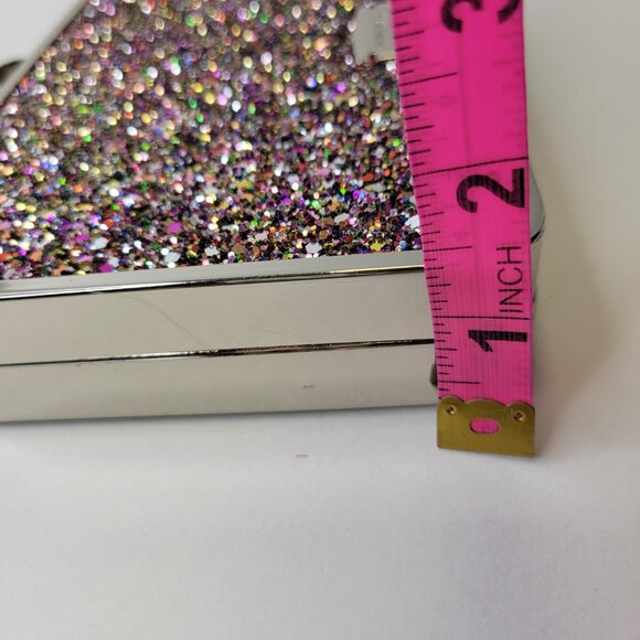 Nine West | Bags | Multicolor Glitter Box Clutch Purse Knuckle Duster ...